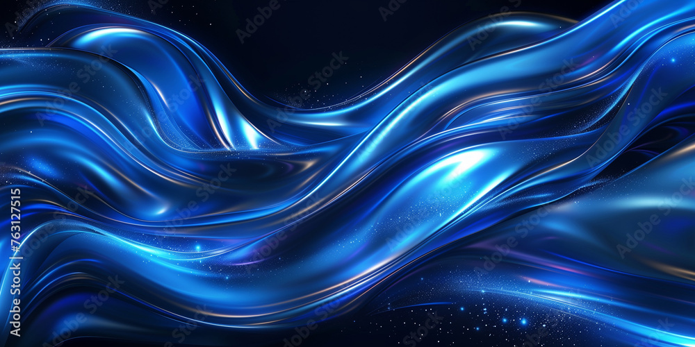 Holographic surface pattern. Blue shiny texture background. Luxury ...