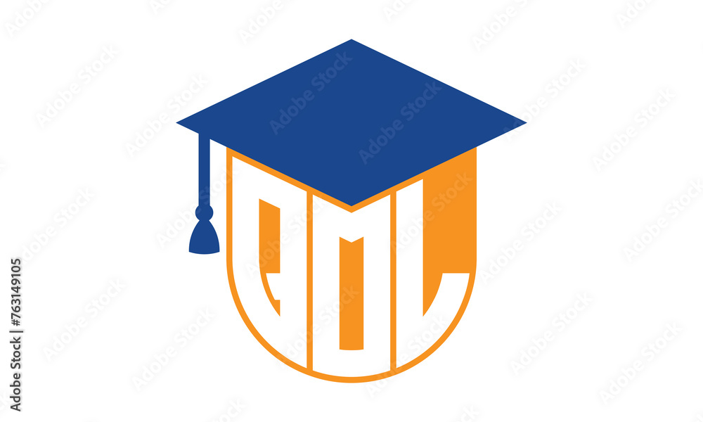 QOL initial letter academic logo design vector template. school college ...