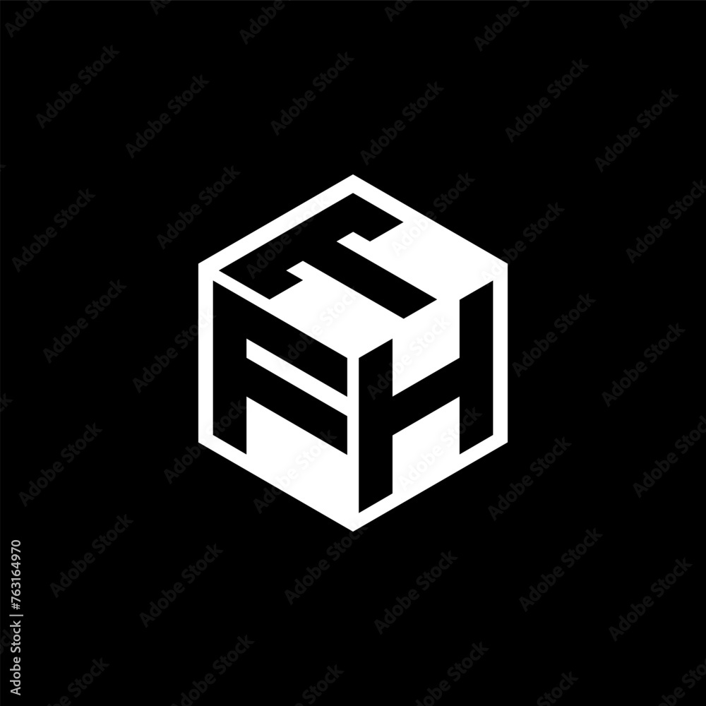 FHT letter logo design in illustration. Vector logo, calligraphy ...