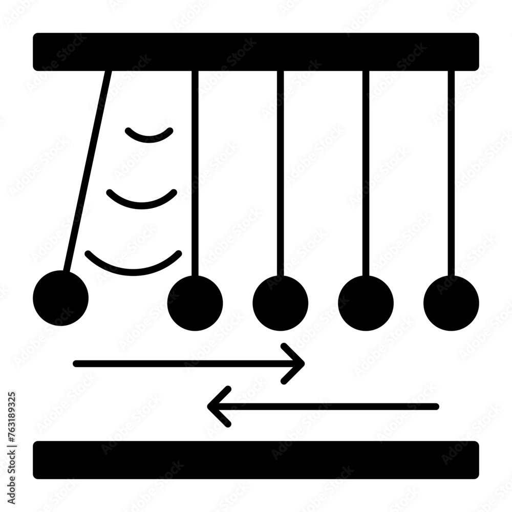 Stock-Vektorgrafik „Newtons Cradlevector outline design, Biochemistry ...