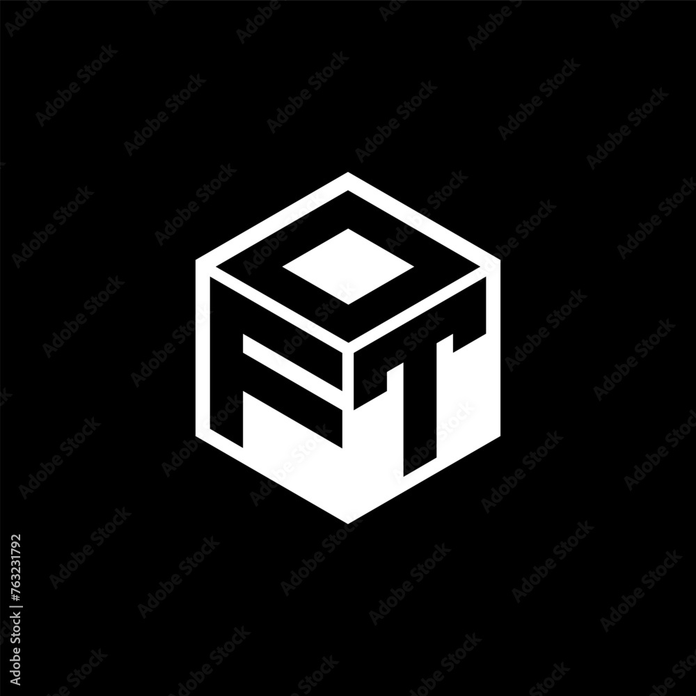 FTD letter logo design in illustration. Vector logo, calligraphy ...