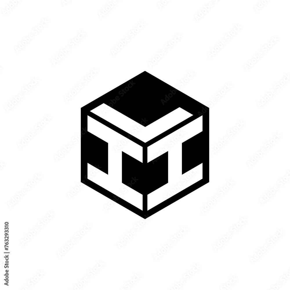 IIL letter logo design with white background in illustrator, cube logo ...
