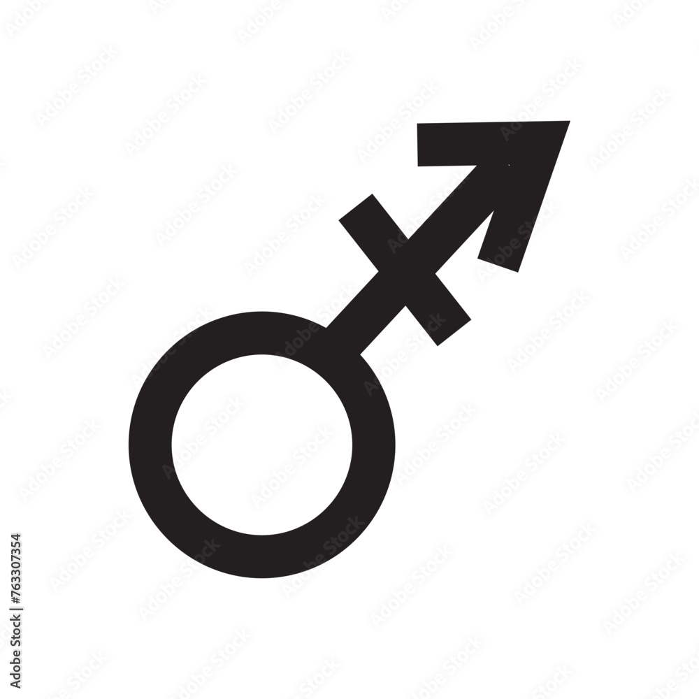Gender icon vector design. Male, female sign of gender equality icon ...