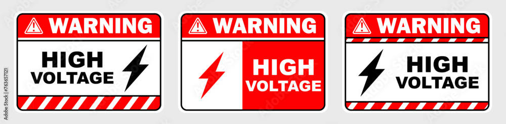 high voltage for electrical sign printable warning danger caution ...