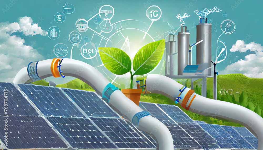 hydrogen pipeline of energy sector towards to ecology,carbon credit ...