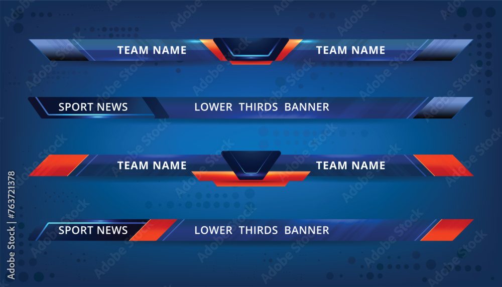 Lower Thirds scoreboard sport template for football and soccer, vector ...