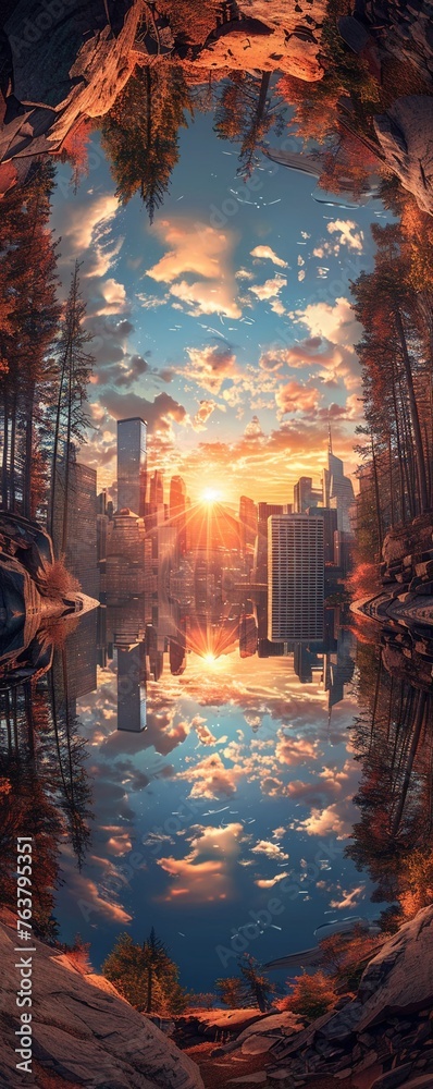 Capture the mystique and allure of mirror worlds through a dynamic and ...