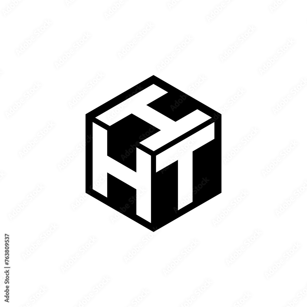 HTI letter logo design in illustration. Vector logo, calligraphy ...