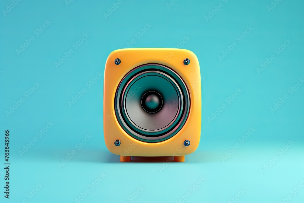 simple 3d audio speaker emoji icon render made by generative ai Stock ...