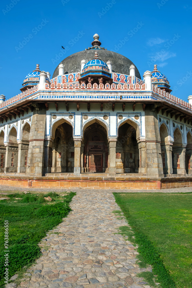 The Isa Khan Garden Tomb at Delhi India. This octagonal tomb known for ...