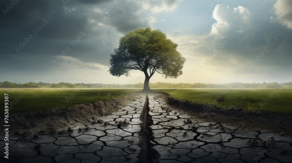 Visualizing transition. From lush forests to barren lands caused by ...