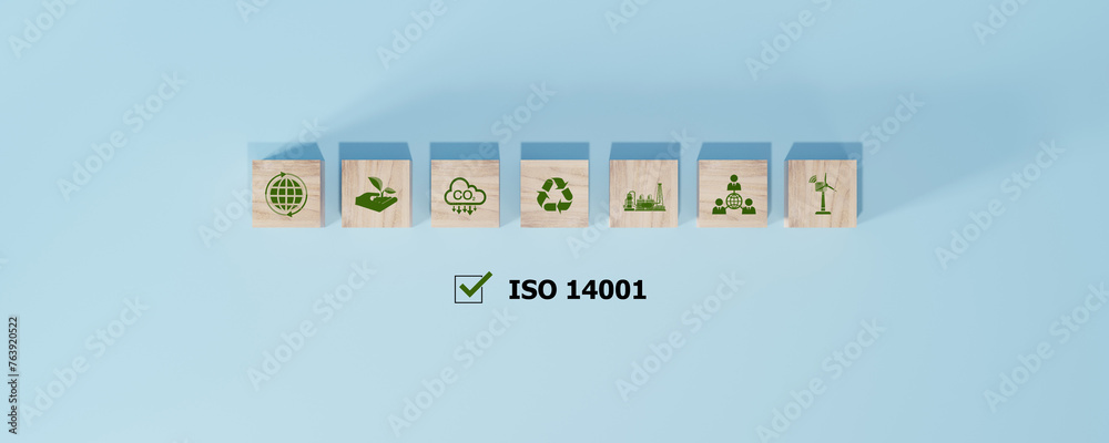 ISO 14001 concept. ISO 14001 certified for environmental management ...