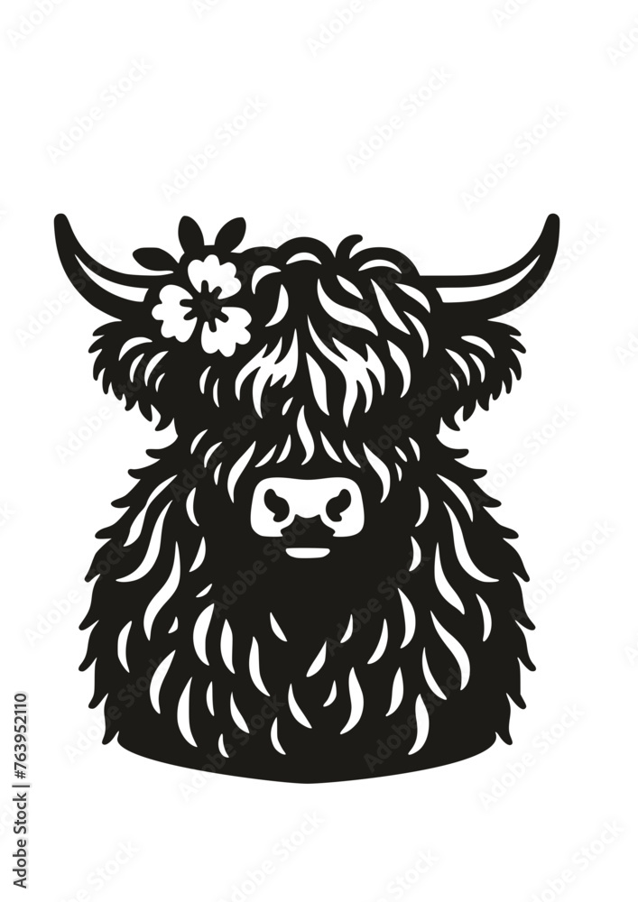 HIGHLAND COW SVG, Highland Cow clipart, Highland Cow head svg file for ...