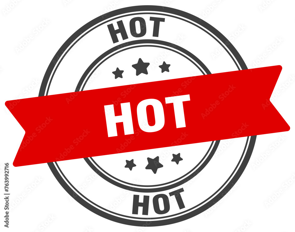 hot stamp. hot label on transparent background. round sign Stock Vector ...