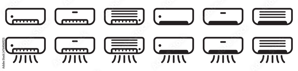 air conditioner icon, ac symbol, cool ventilation Stock Vector | Adobe ...