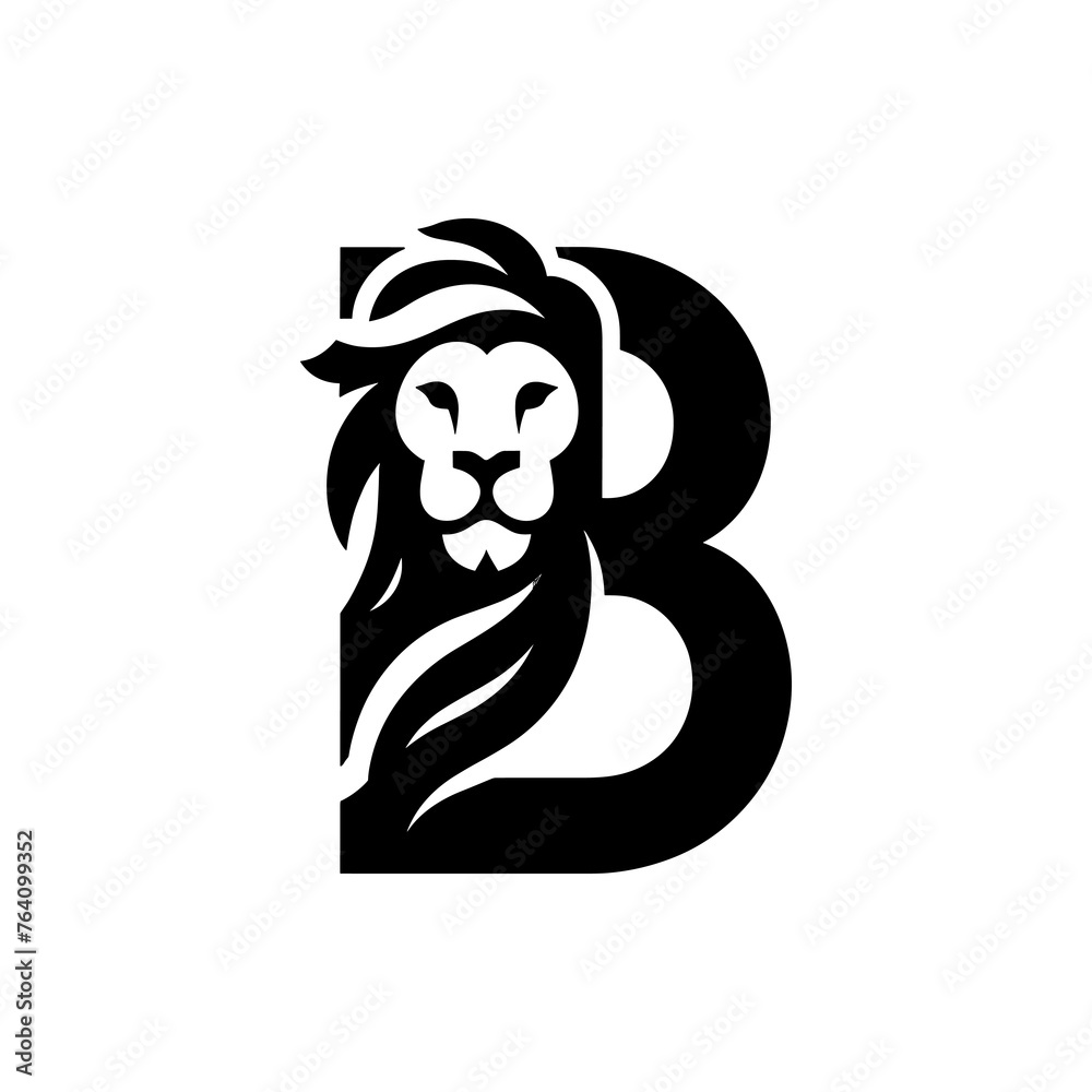 Letter B lion logo: Unites the regal nature of a lion with the boldness ...