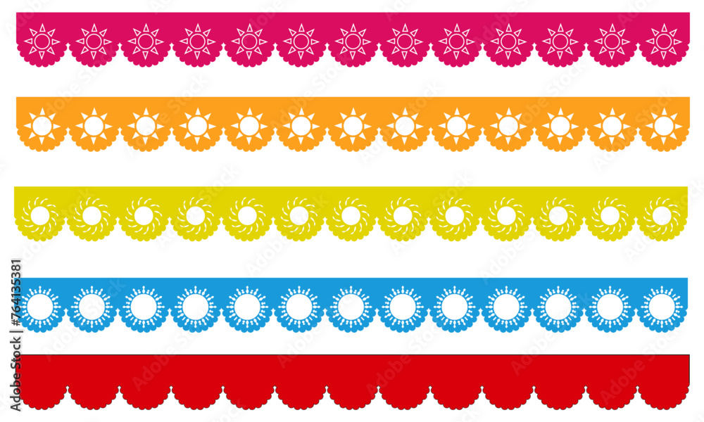Scalloped Lace Border vector set. Clipart set of decorative borders ...