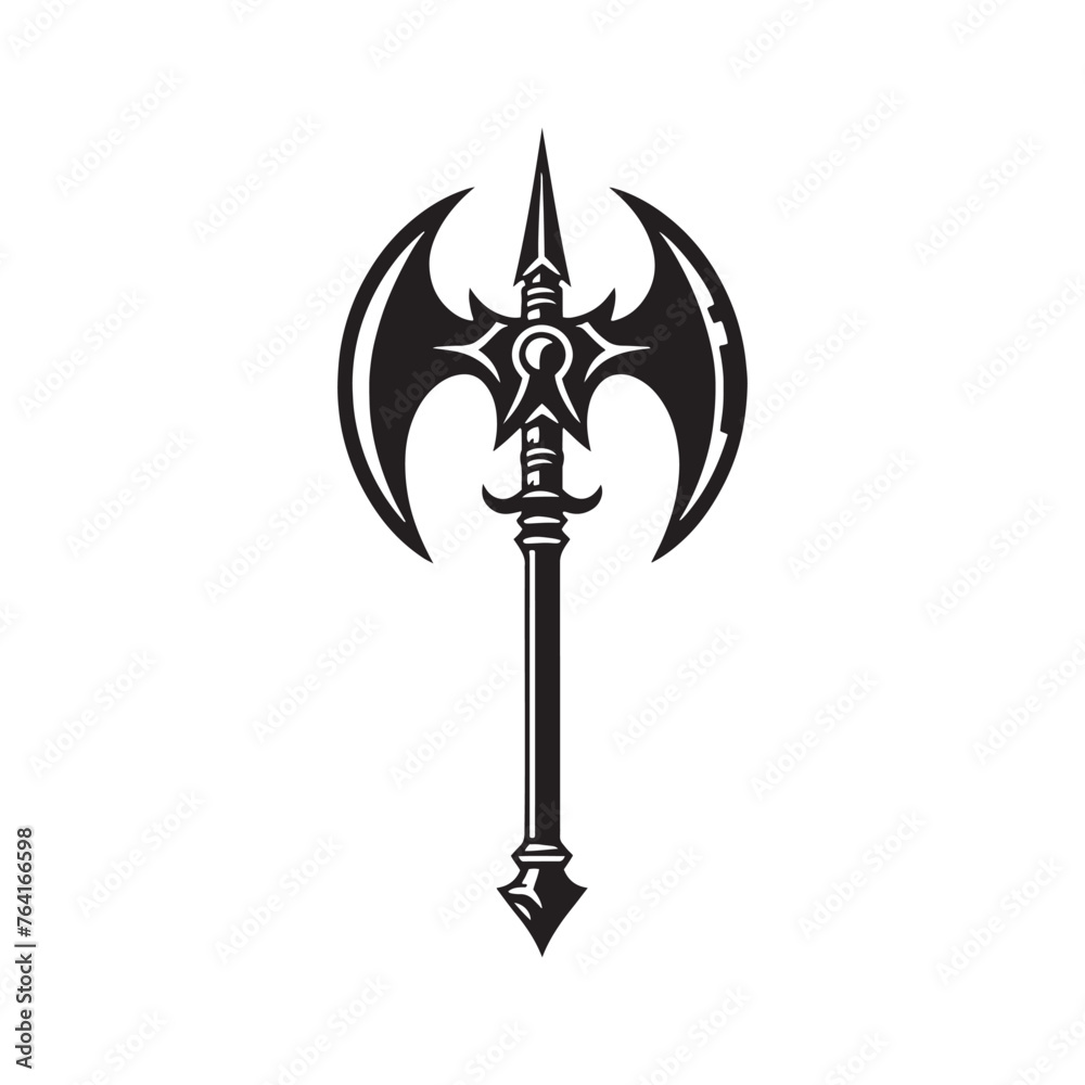 Image vectorielle Stock Iconic Halberd Silhouette Showcase - Unveiling ...