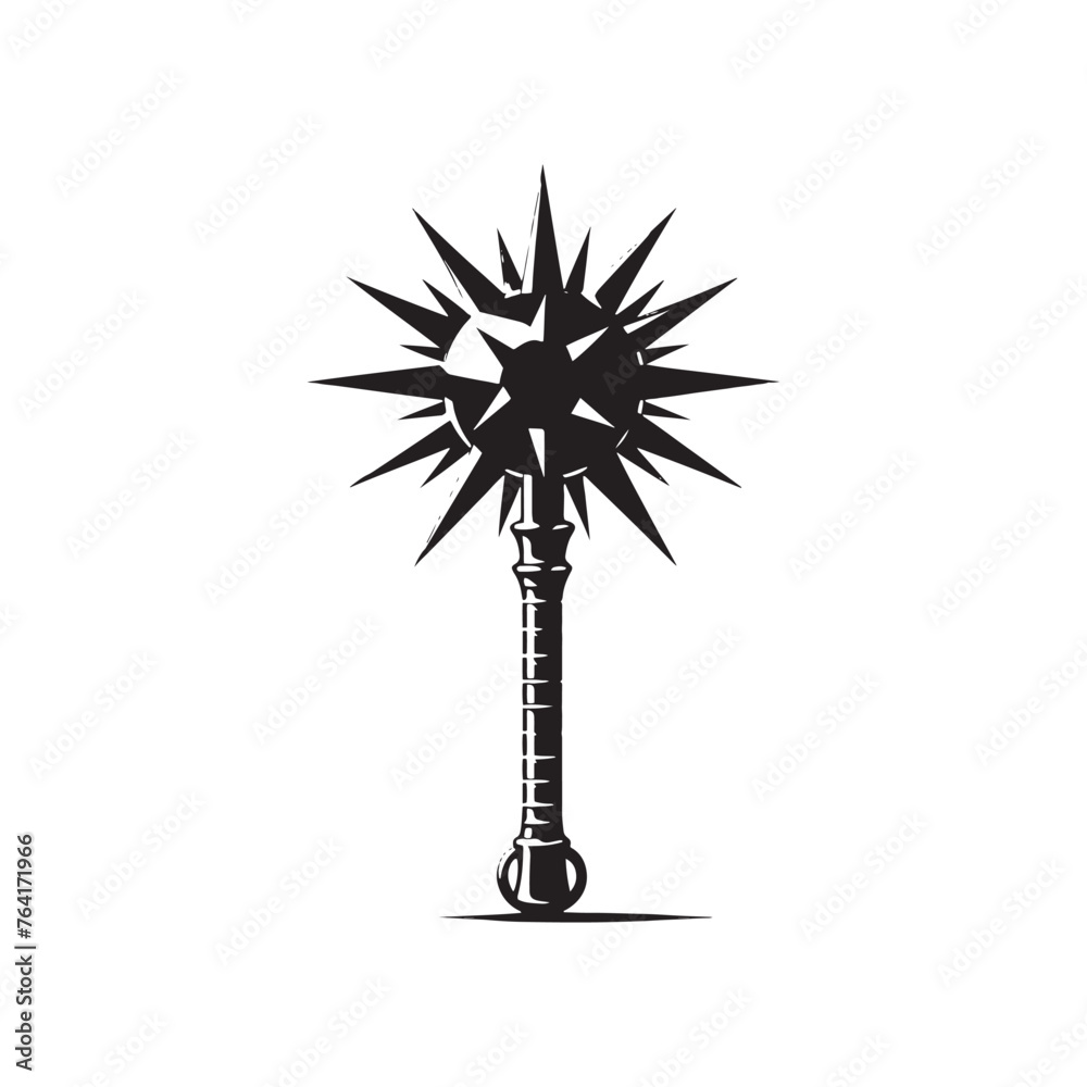 Noble Mace Silhouette Ensemble - Illuminating the Shadows of Myth and ...