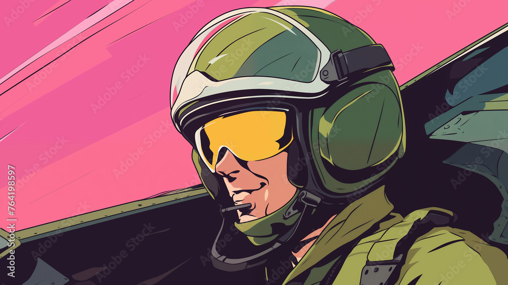 ภาพประกอบ Stock Hand drawn cartoon pilot illustration | Adobe Stock