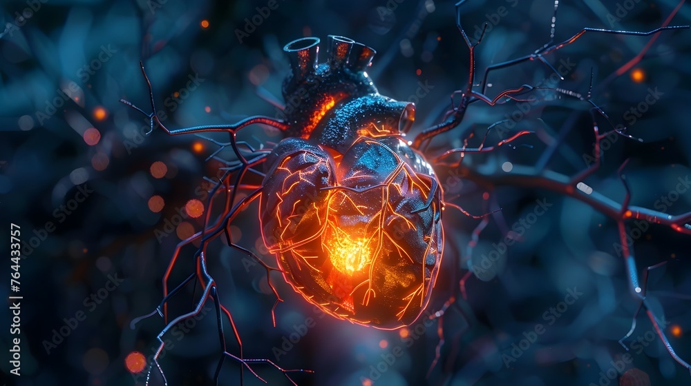 Stock-Illustration „Glowing 3D Digital Representation of the Human ...