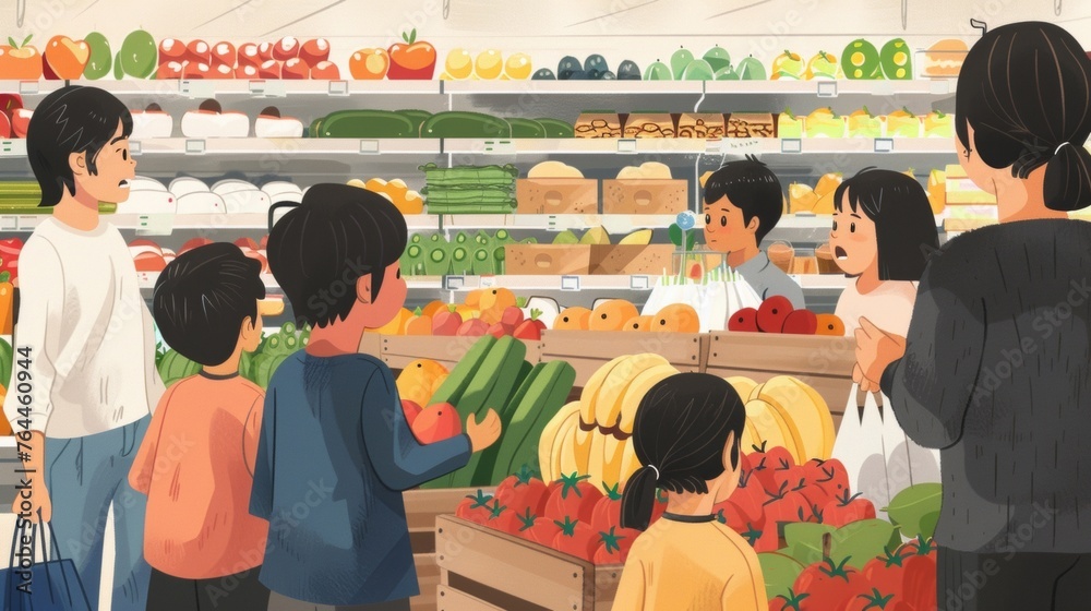 Wideeyed children listen intently as their parents explain the ...