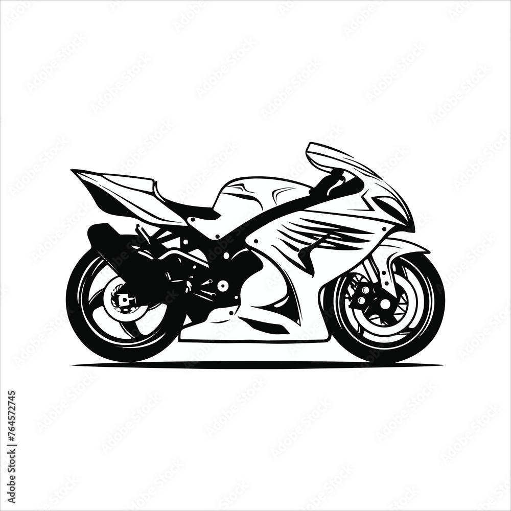 simple and minimalistic motorcycle logo, lineart style, black and white ...