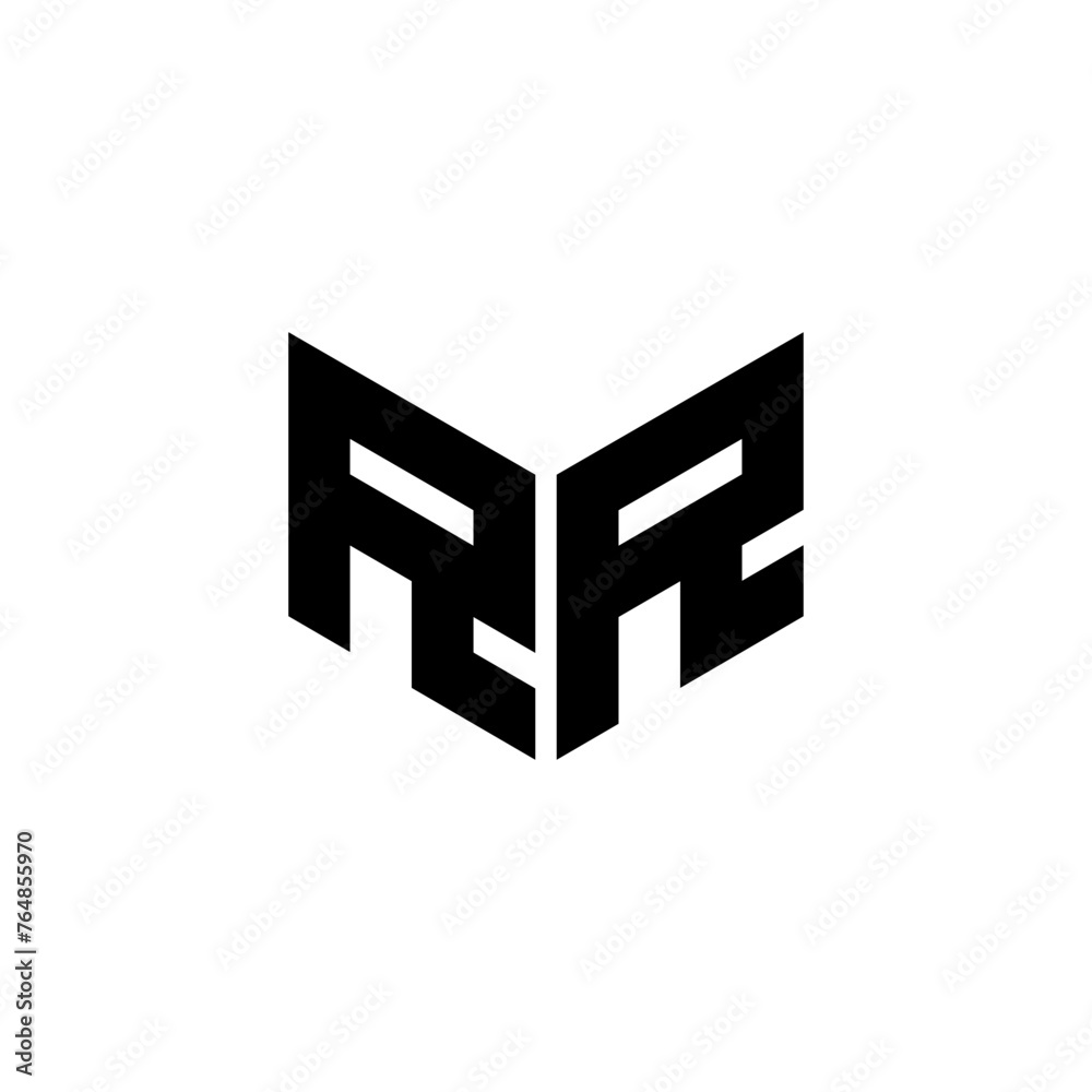 RR letter logo design with white background in illustrator, cube logo ...