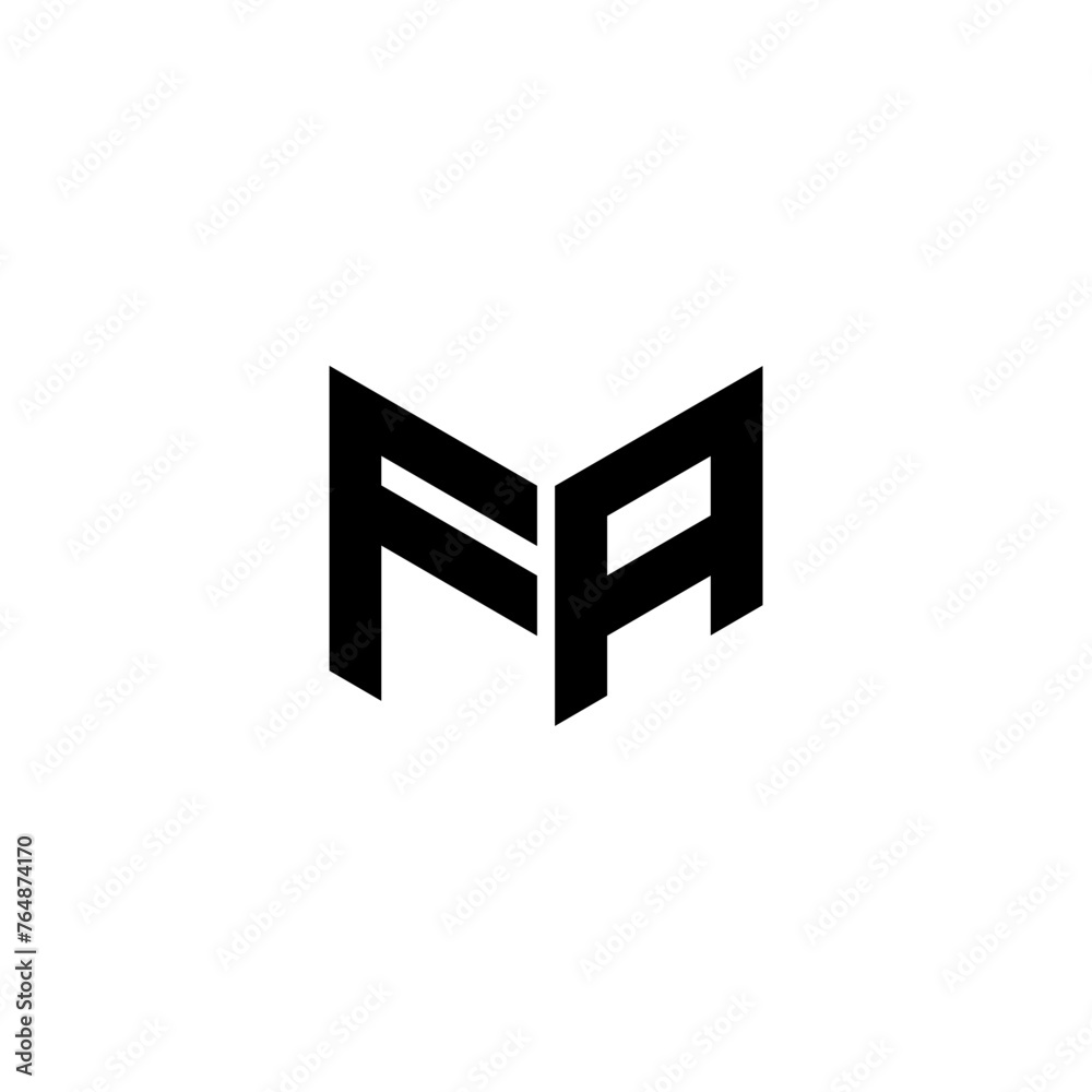 FA letter logo design with white background in illustrator. Vector logo ...