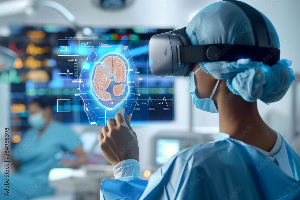 Medical staff uses holographic imagery to navigate and study detailed ...