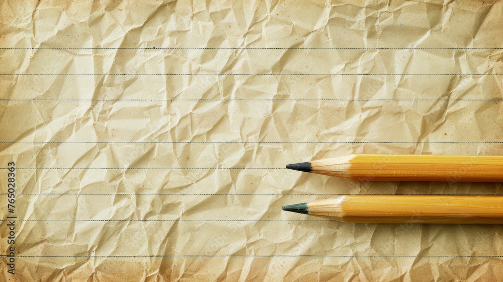 Vintage school paper background with pencil: nostalgic back-to-school ...