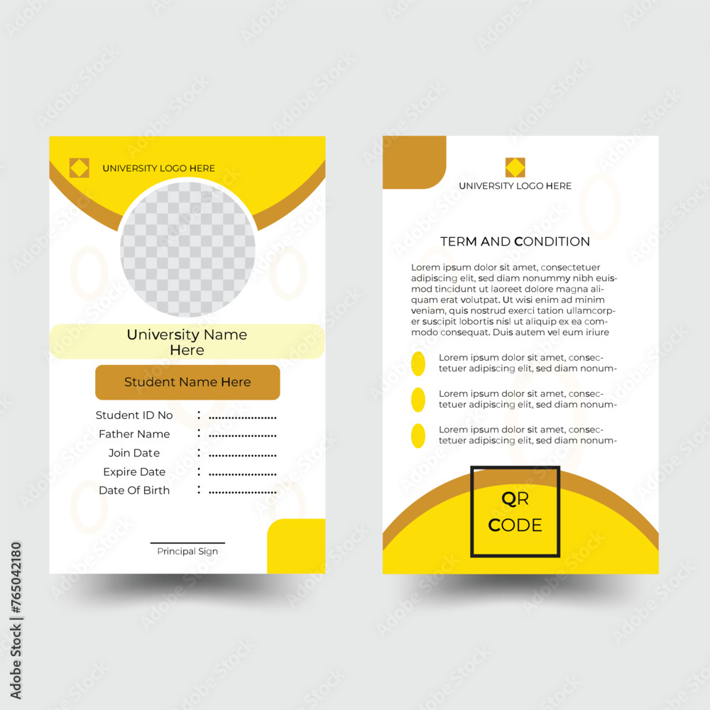 Download this beautiful and creative Student ID Card Design template ...