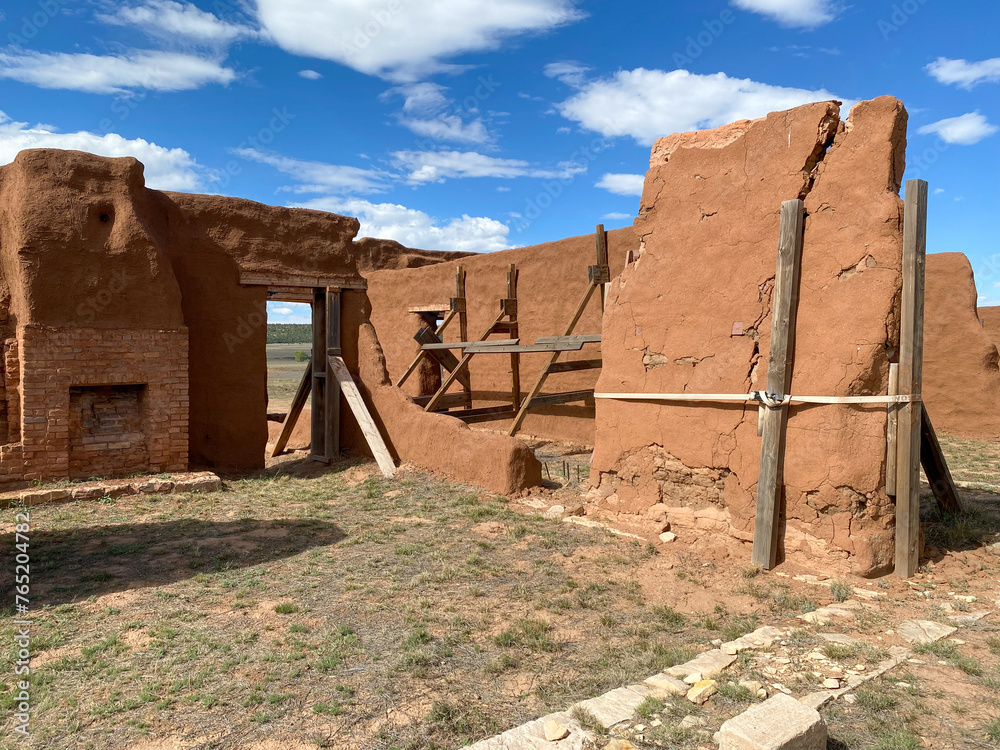Fort Union National Monument in New Mexico. Preserves fort's adobe ...