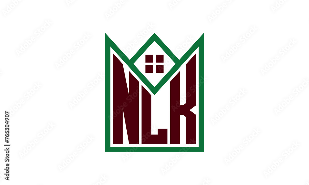 NLK initial letter builders real estate logo design vector ...