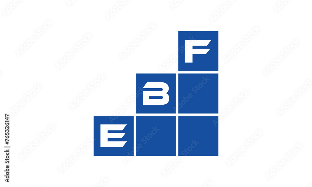 EBF initial letter financial logo design vector template. economics ...