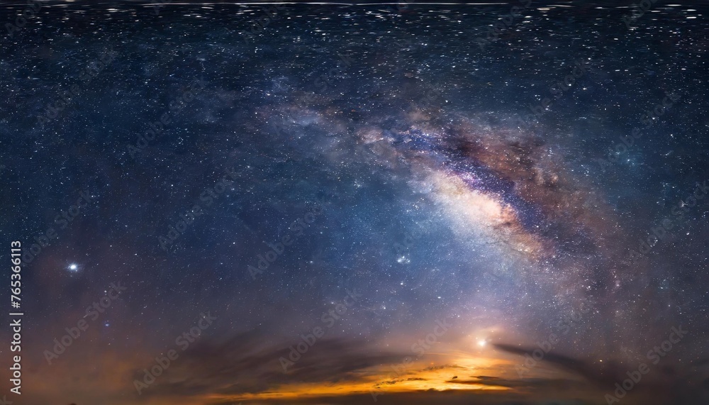 360 degree full sphere panoramic space background with starfield and ...