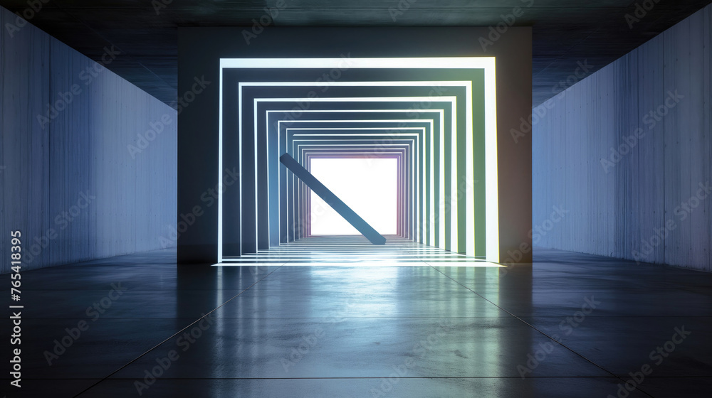 Rectangular pedestal. Presentation and advertising of products. Space ...