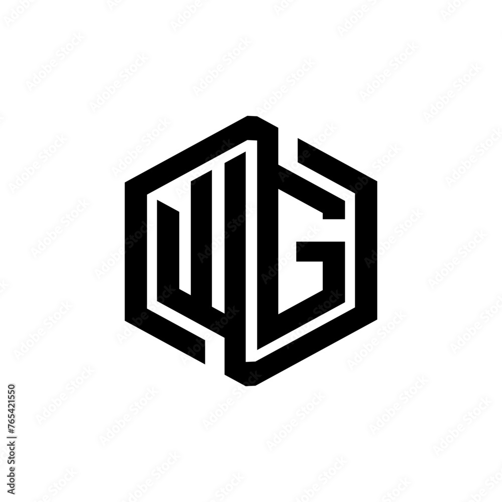 WG letter logo design in illustration. Vector logo, calligraphy designs ...
