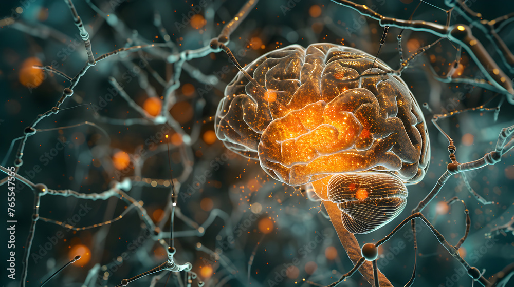 MRI scan of a brain affected by Amyotrophic Lateral Sclerosis ...