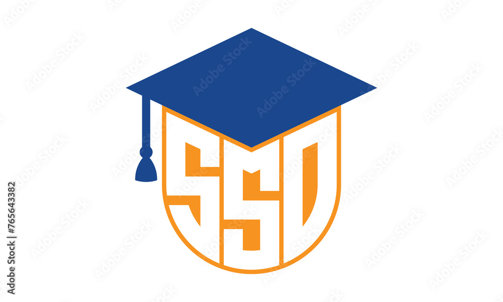 SSO initial letter academic logo design vector template. school college ...