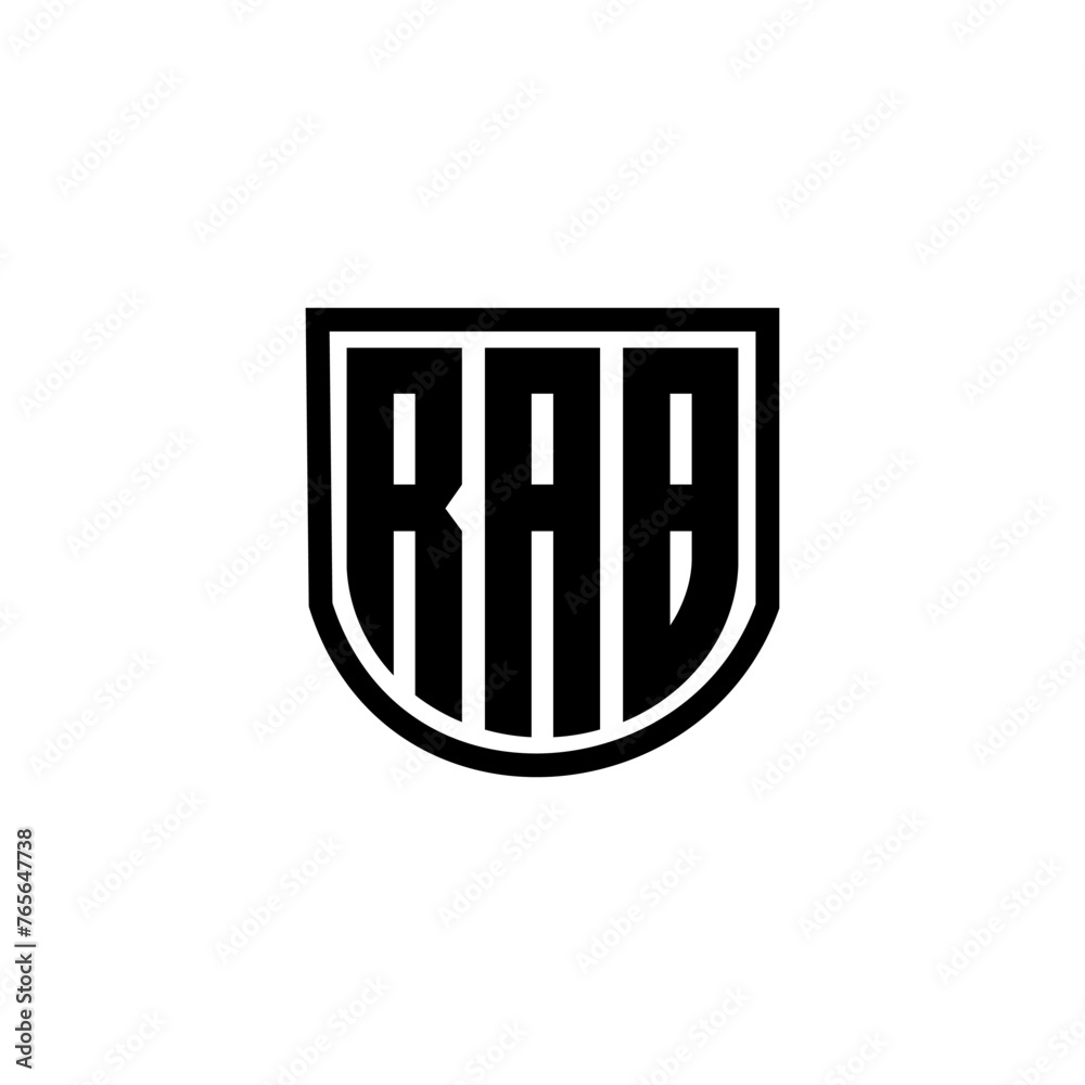 RAB letter logo design with white background in illustrator, cube logo ...