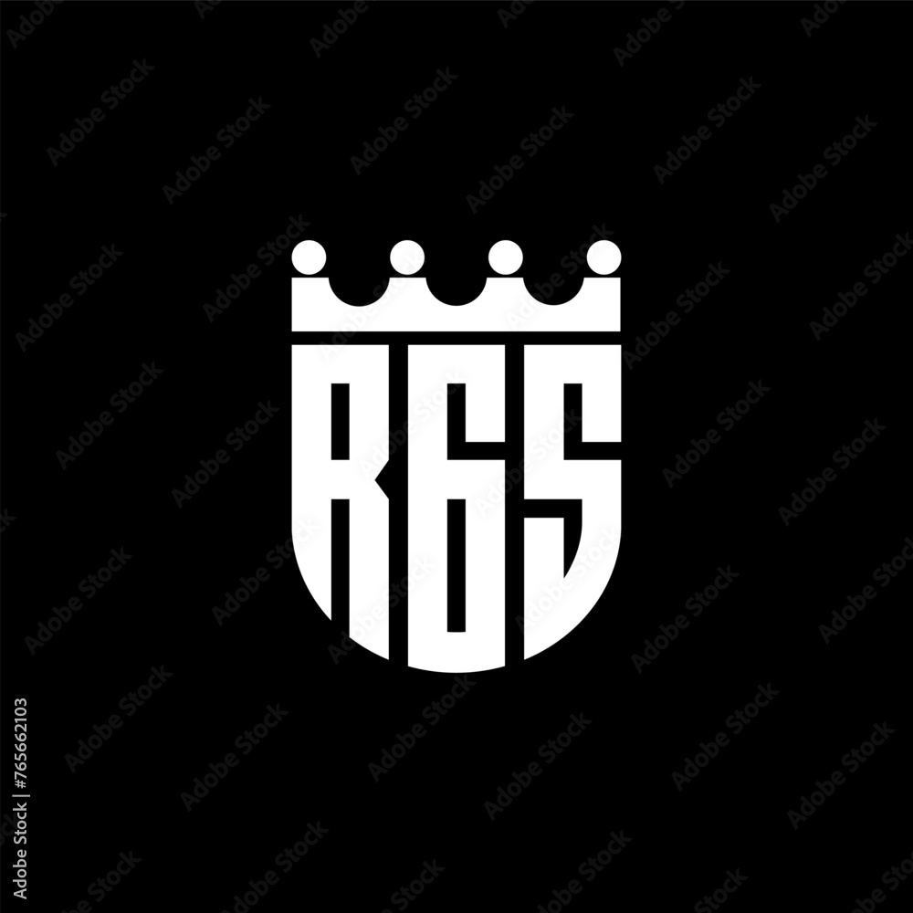 RGS letter logo design with black background in illustrator, cube logo ...