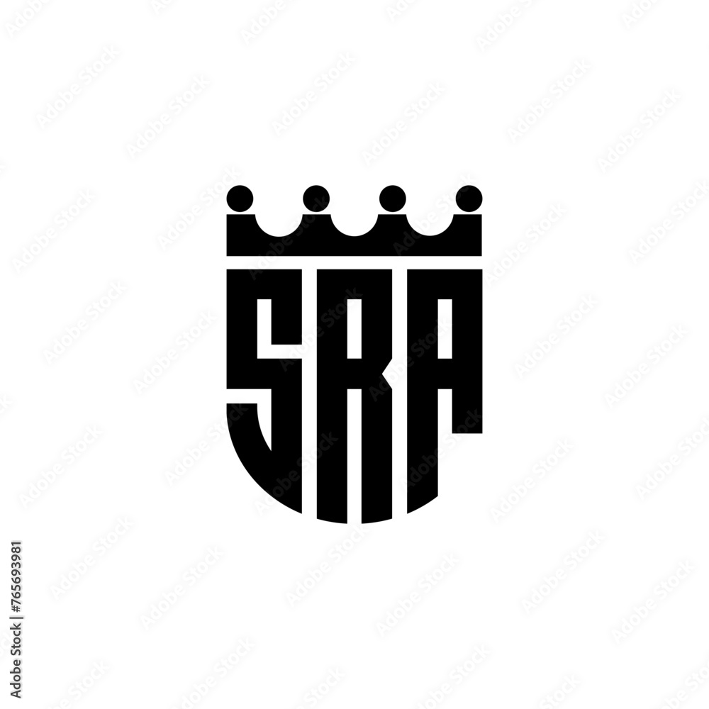 Image vectorielle Stock SRA letter logo design with white background in ...