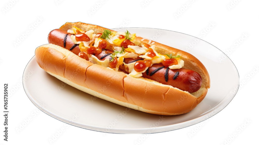 Create A High quality Hot dog grilled sausage. Chili hot dog with beans ...