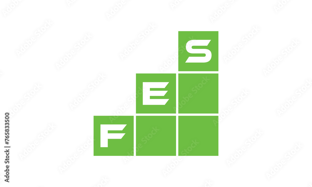 FES initial letter financial logo design vector template. economics ...