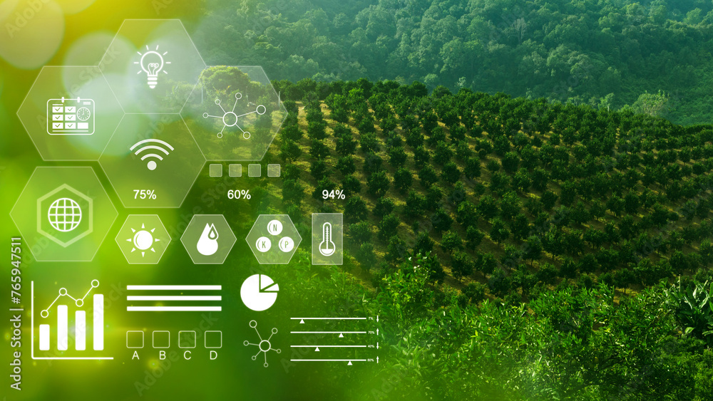 Infographics smart farming and precision agriculture with visual icon ...