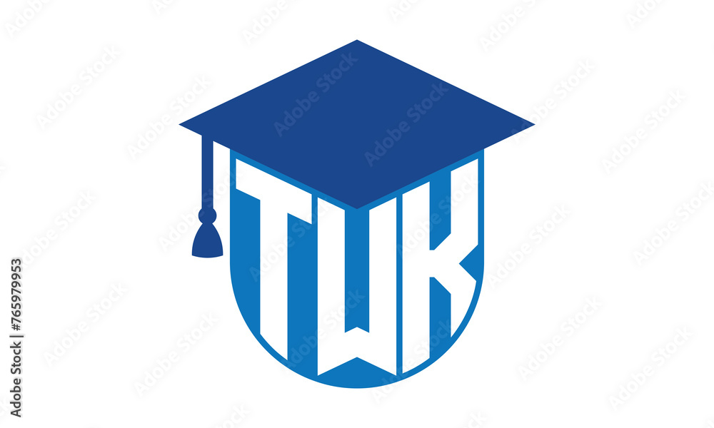 TWK initial letter academic logo design vector template. school college ...