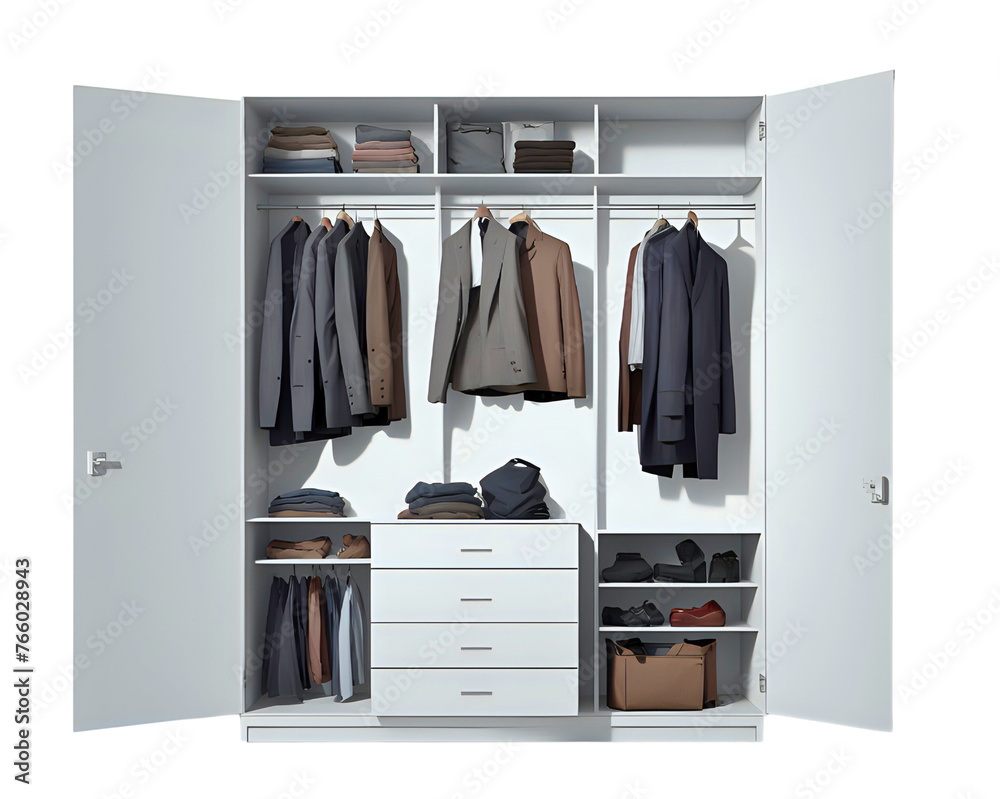 wardrobe isolated on white/transparent background, cut out Stock Photo ...