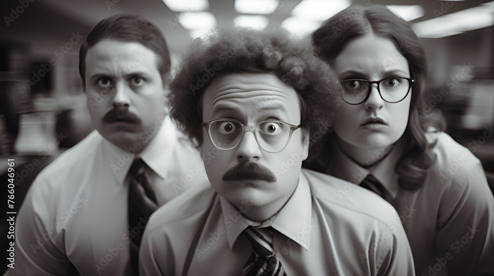 Eccentric and quirky office workers frustrated and aggravated - regular ...