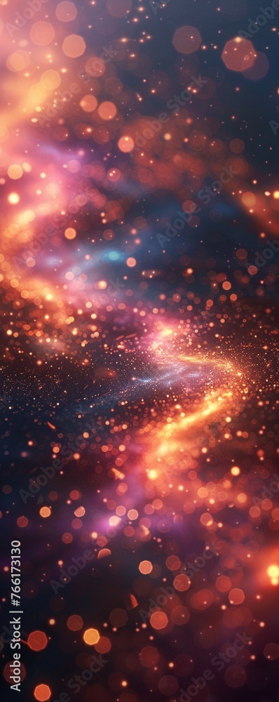 Design an engaging visualization of a cosmic map with intertwined ...